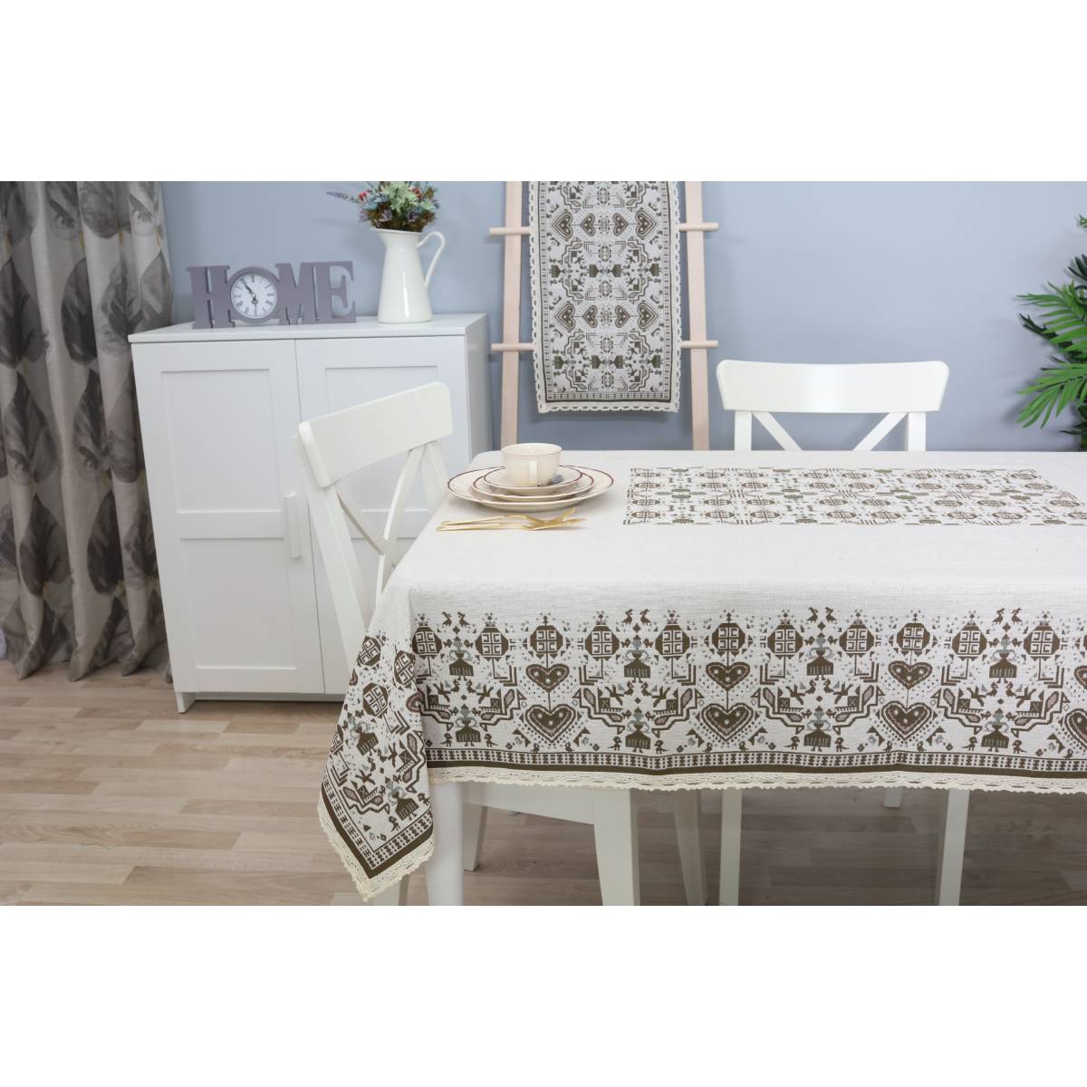 Medvilninė staltiesė - Etno - AmberTextile.lt